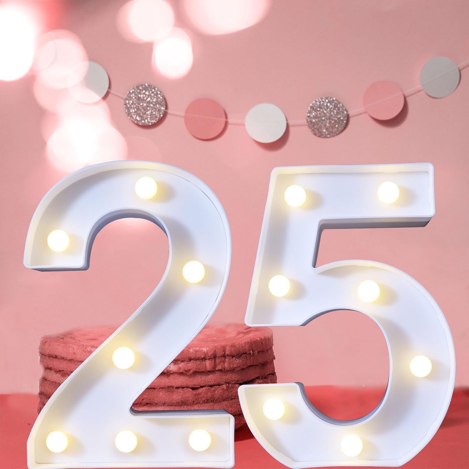 Amazon.com : 8.8" Decorative LED Light Up Numbers, Marquee Numbers ...