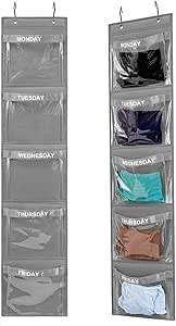 Amazon.com: TEMUORG 2 Pcs Day of Week Clothing Organizer Monday to ...