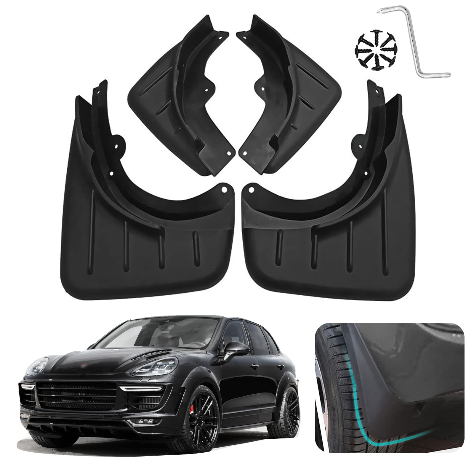 Amazon.com: Actkill Custom Fit for Mud Flaps Porsche Cayenne 2019-2024 ...