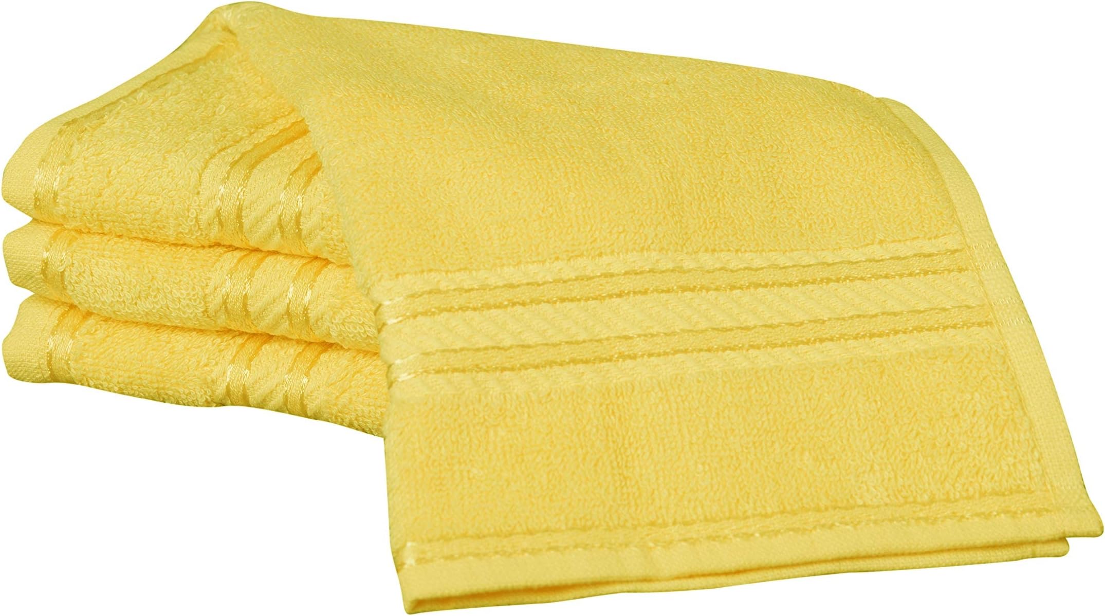 Sue Rossi Face Cloth Set of 4, Egyptian Combed Cotton, 30cm x 30cm Wash ...
