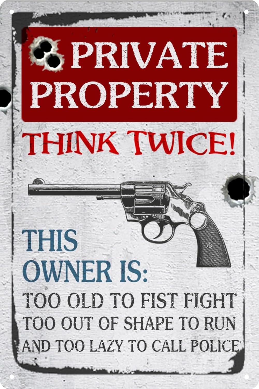 Amazon.com: LMDDFZS Funny Sign No Trespassing Signs Private Property ...