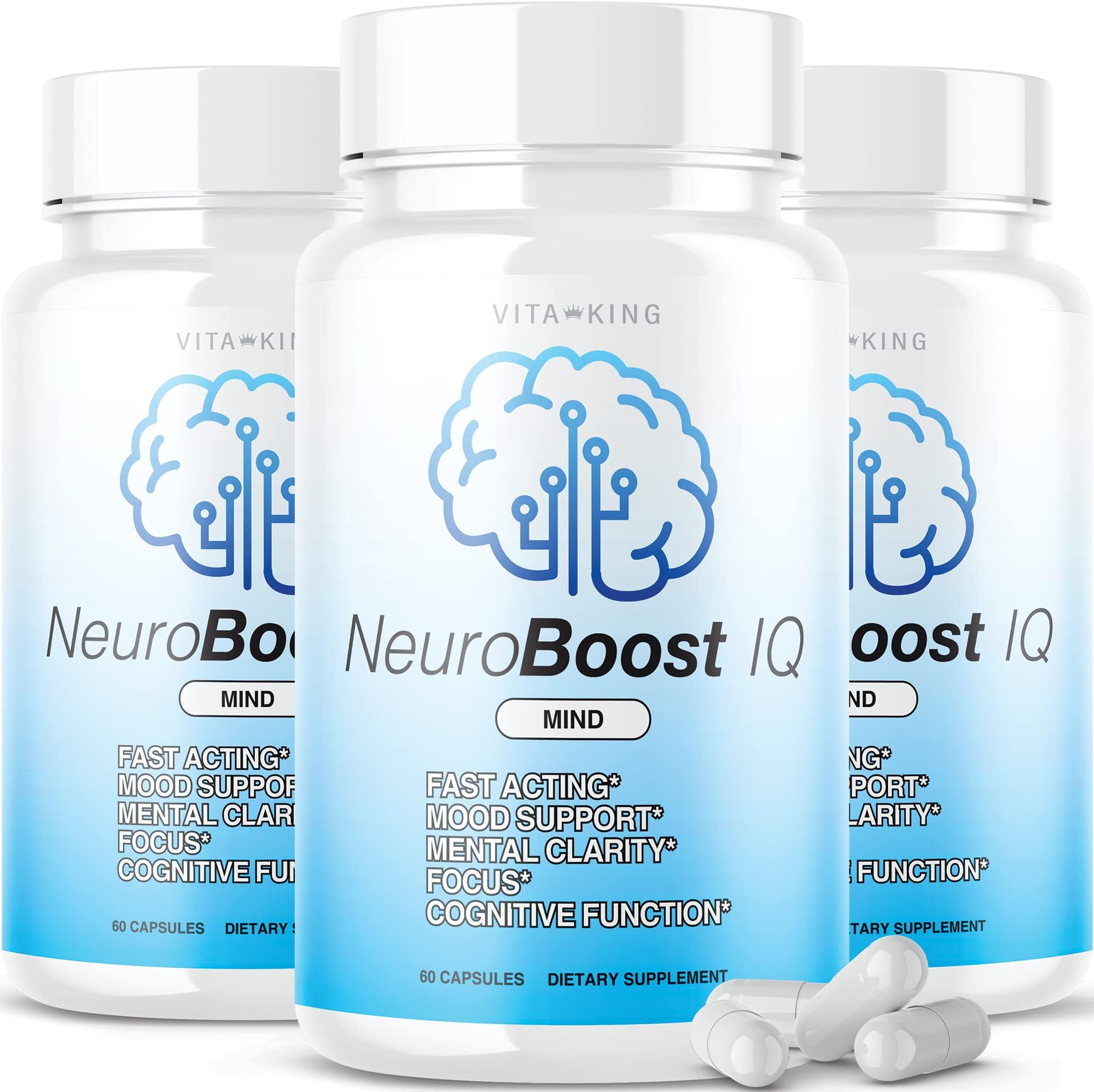 Amazon.com: (3 Pack) Neuro Boost IQ Supplement Brain Pills Mind Ben ...