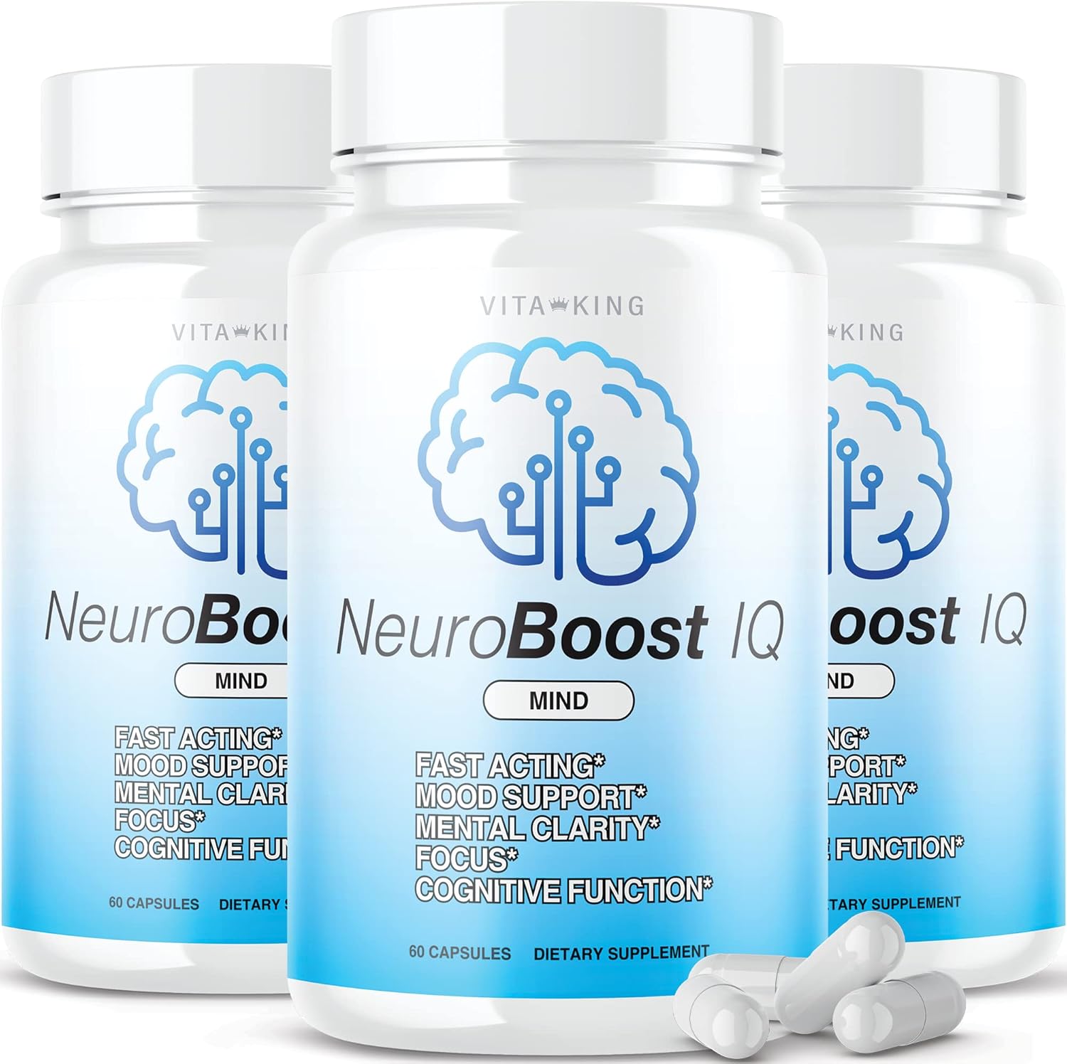 Amazon.com: (3 Pack) Neuro Boost IQ Supplement Brain Pills Mind Ben ...