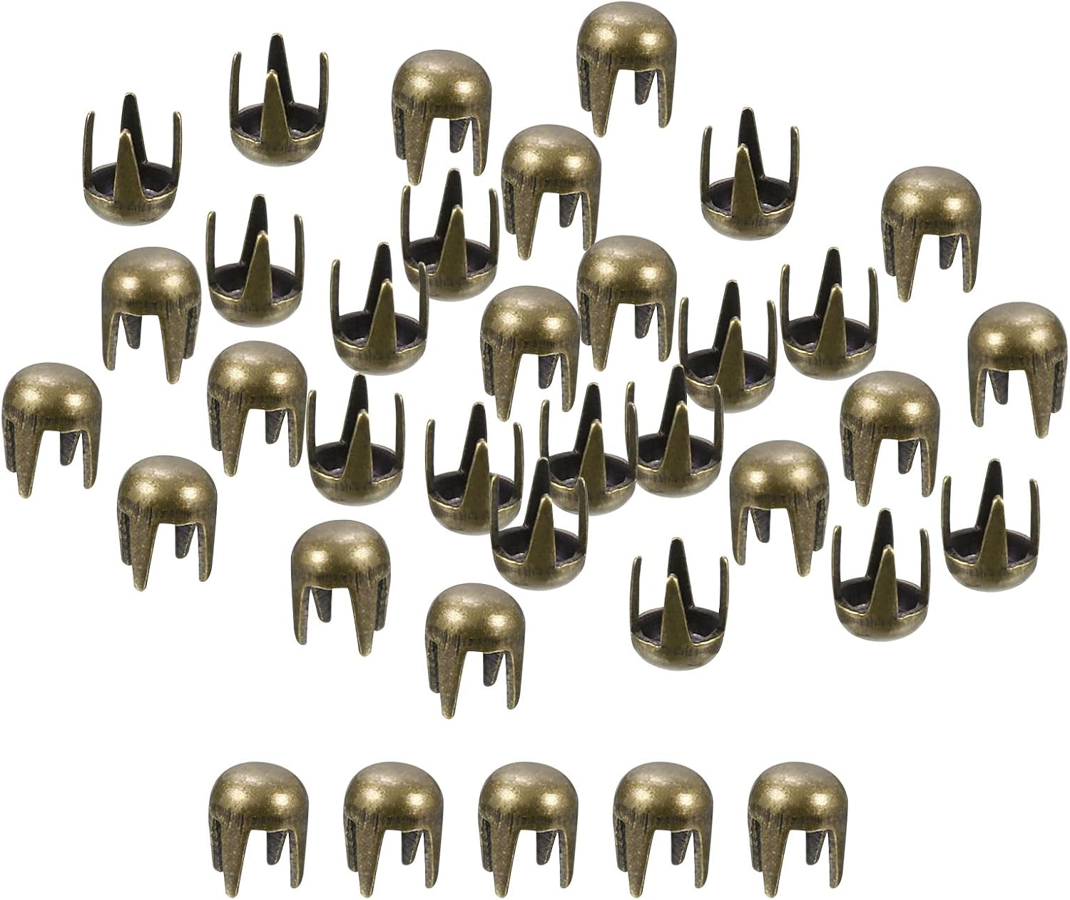 Amazon.com: uxcell 200Pcs 2mm Brown Round Dome Studs Metal Claw Beads ...
