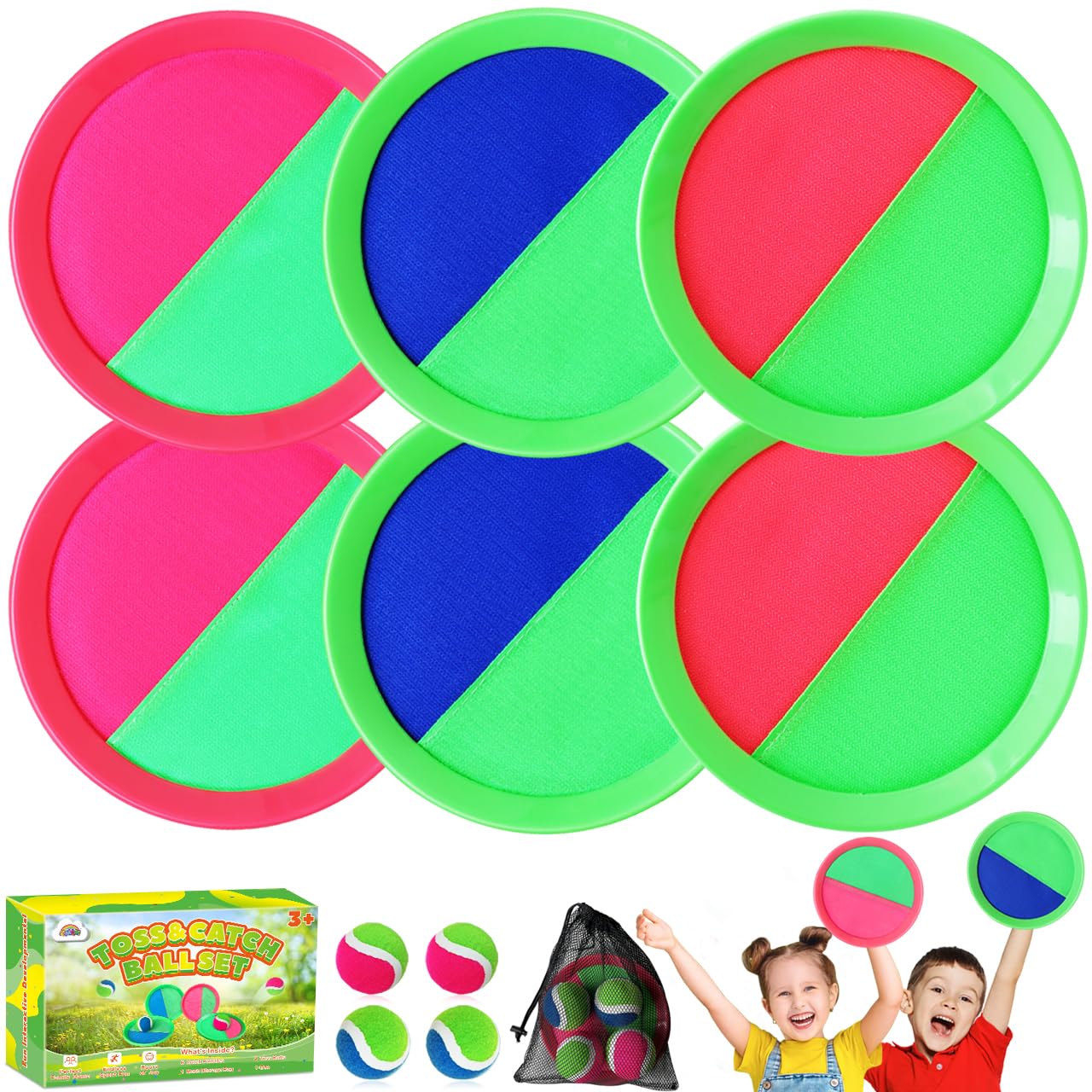 Amazon.com: Outdoor Toy Toss Catch Ball: Upgraded Kid Outside Toy Game ...
