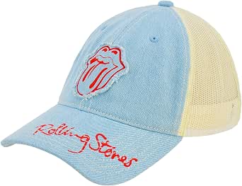 The Rolling Stones Men's Trucker Hat, Lips Logo Adjustable Snapback ...