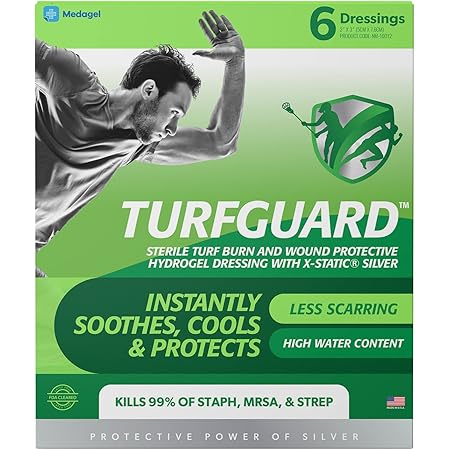 Amazon.com: TURFGUARD Turf Burn and Wound Dressing, Hydrogel Pads with ...