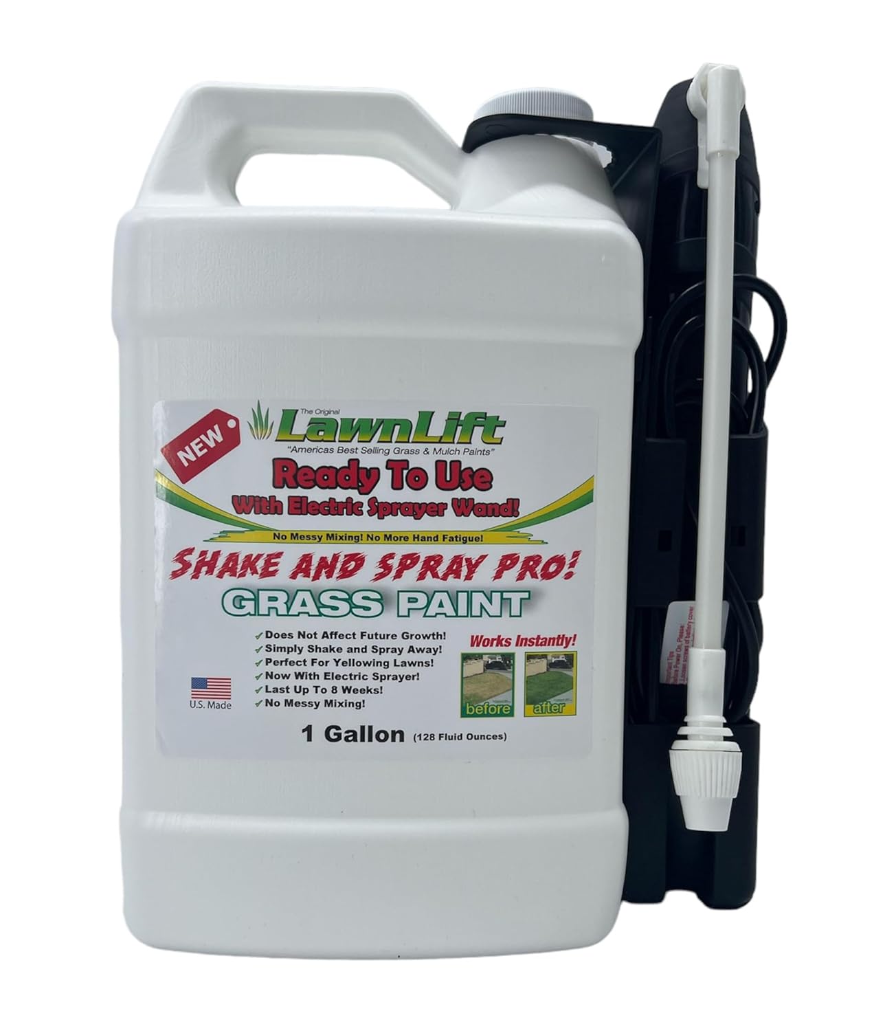 Amazon.com: 1-Gallon Lawnlift Ready to use Grass Paint, Shake and Spray ...