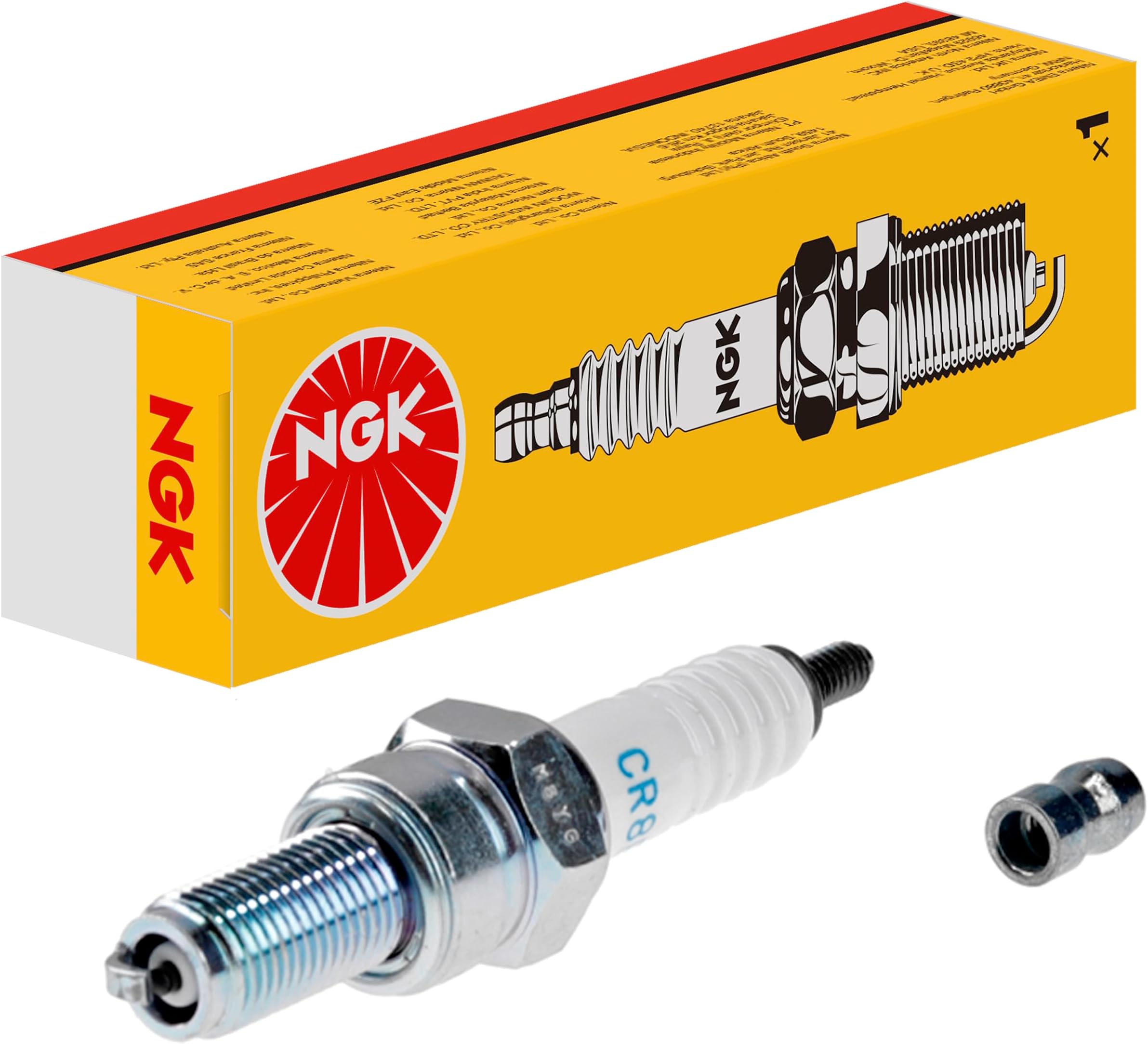 NGK CR8E Spark Plug - White/silver : Amazon.co.uk: Automotive