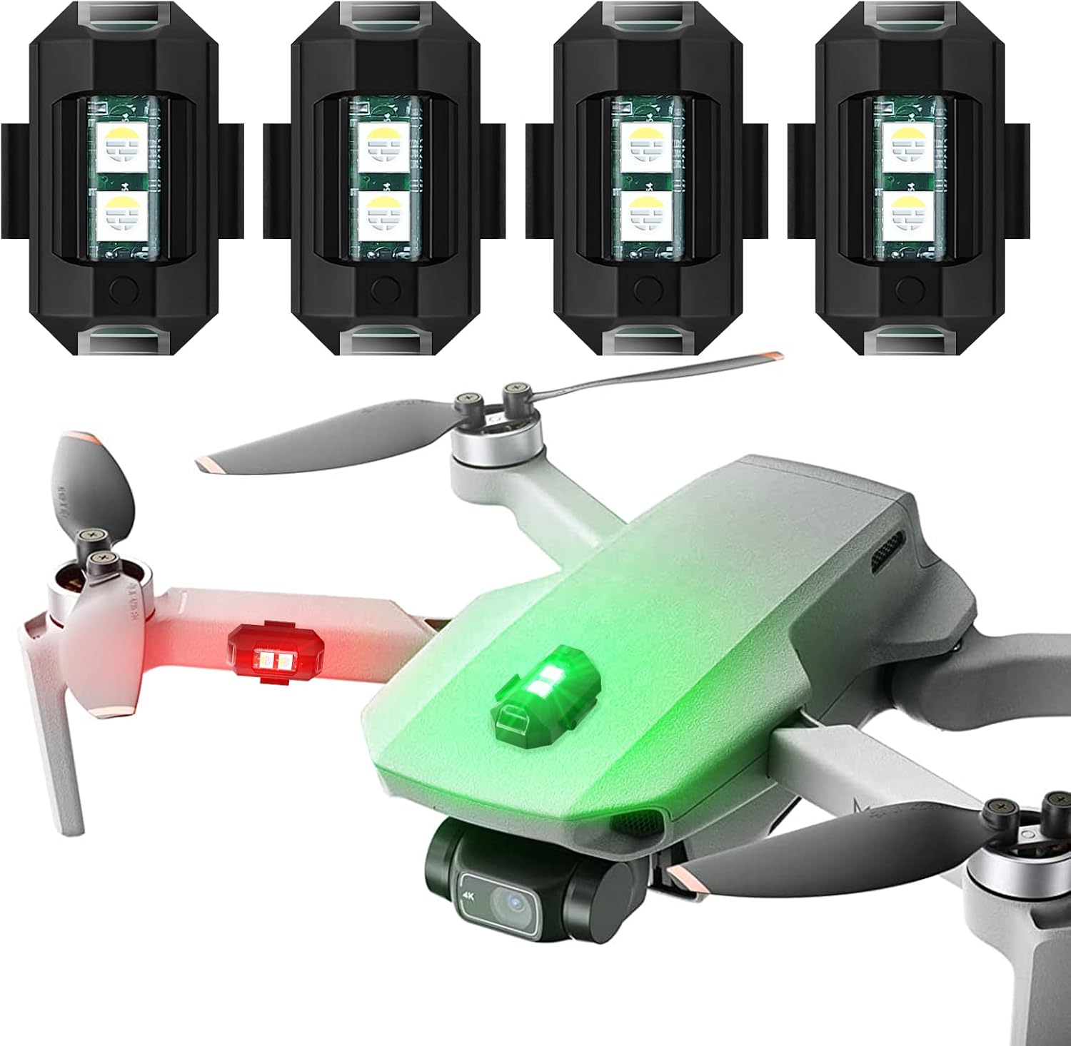 FICOLPO 4 luces LED estroboscópicas luz nocturna de advertencia ...