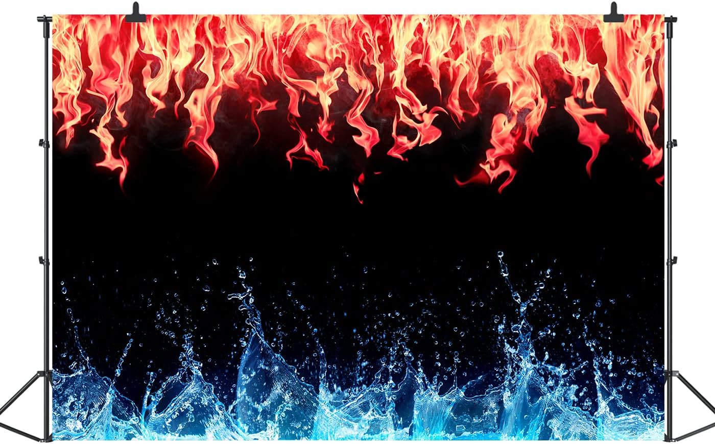 Amazon.com : Fire Flames Party Backdrop Sunshine Red Fire and Ice ...