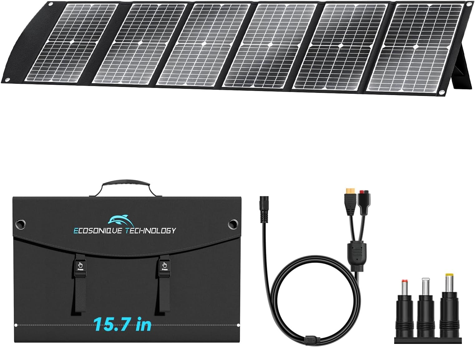 Anker SOLIX PS100 Solar Panel with Adjustable Kickstand, 100W Foldable ...