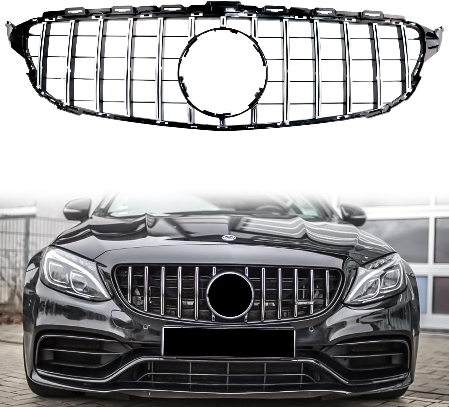 Amazon.com: GT Style Grille Grill for Mercedes Benz 2015-2017 W217/C217 ...