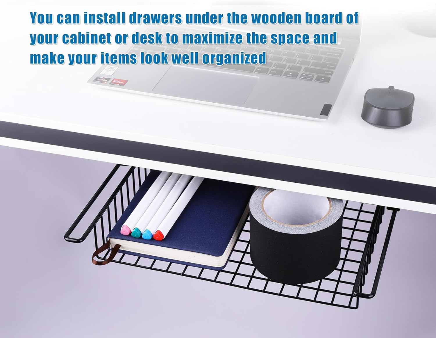 2 Pack Under Desk Storage Shelf Drawer, Metal Under Nepal | Ubuy