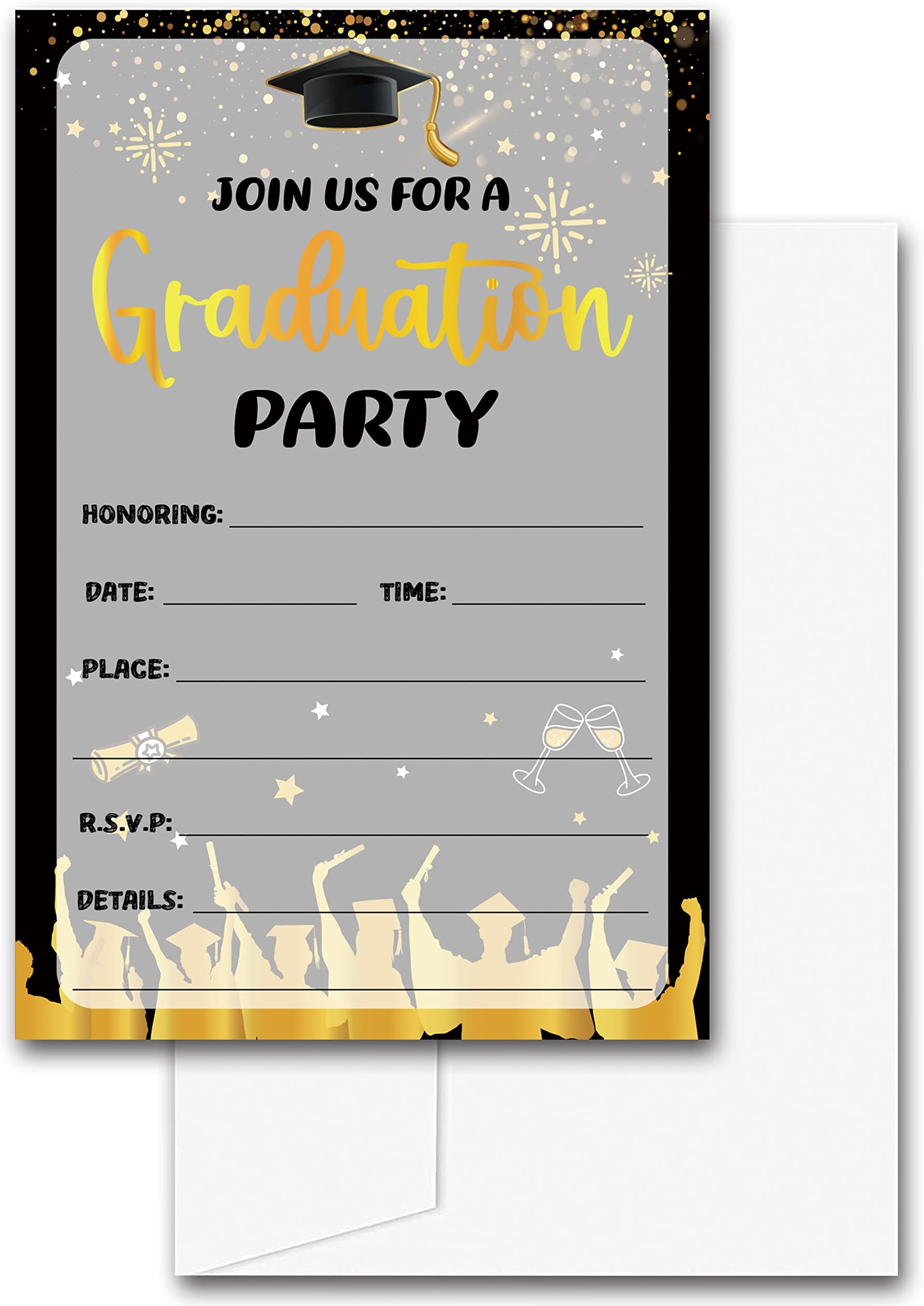 Amazon.com : Graduation Party Invitations with Envelopes - Graduation ...