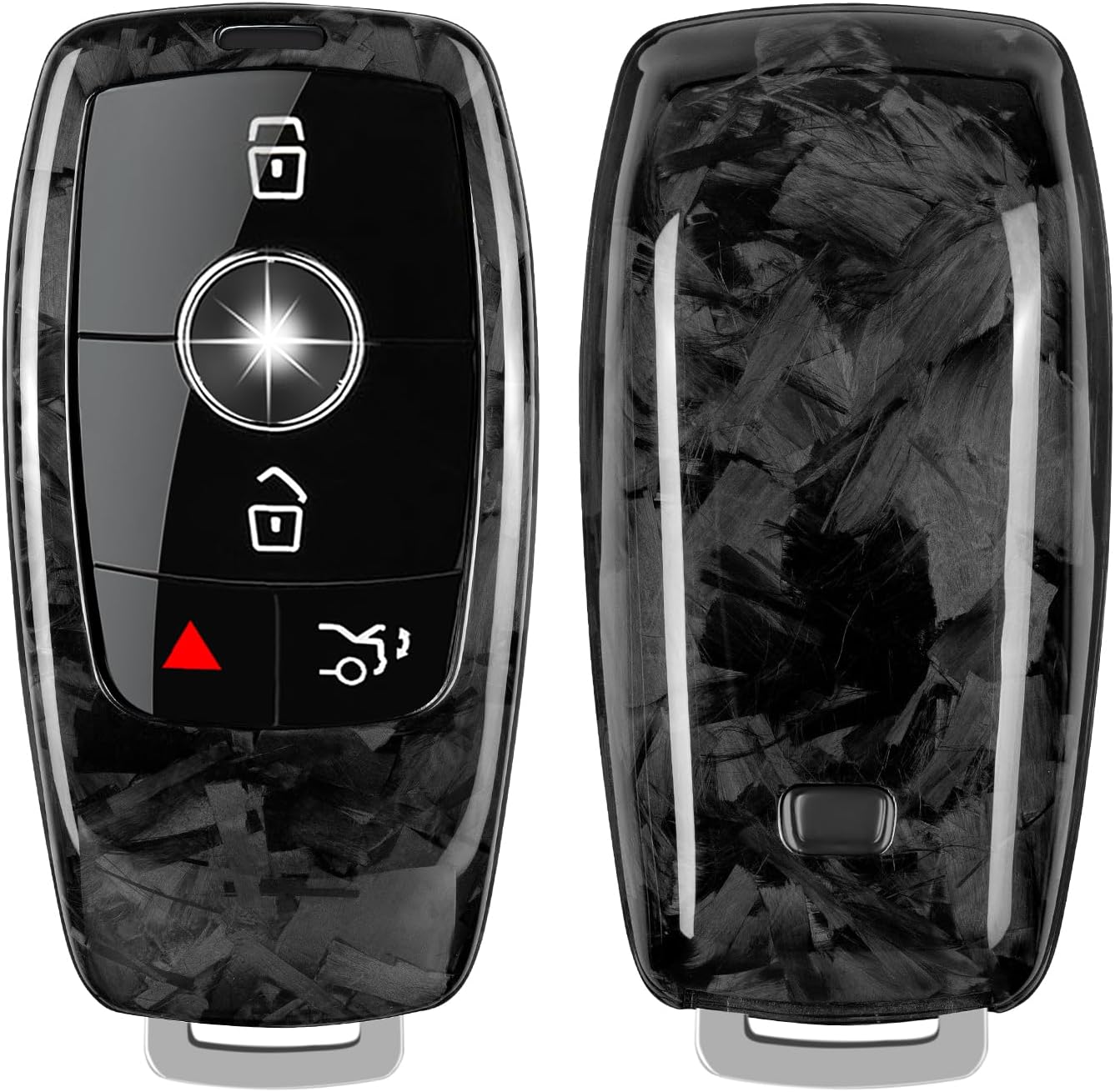 Amazon.com: T-carbon Carbon Fiber Key Fob Cover Compatible with Benz ...