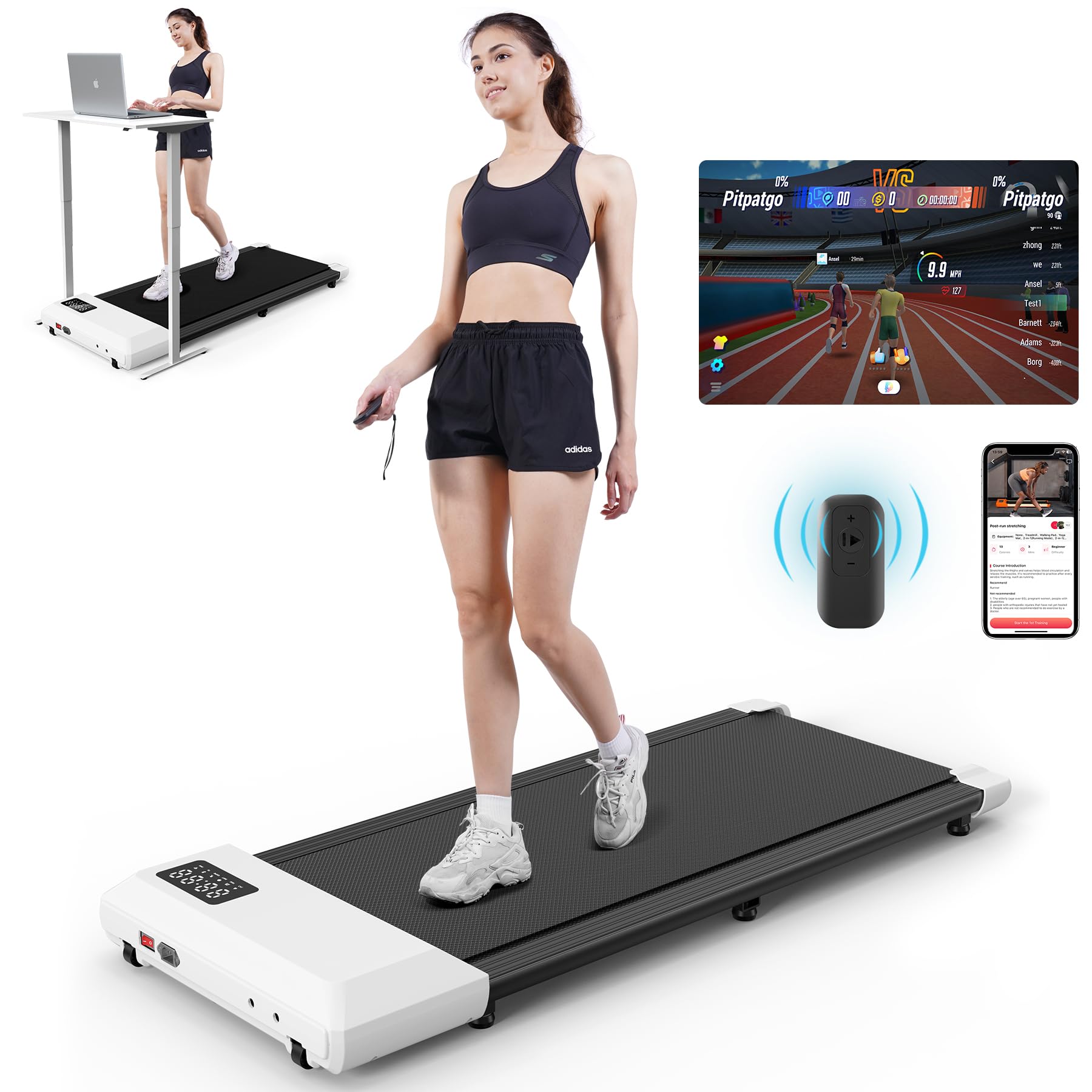 Amazon.com : DeerRun Walking Pad, Treadmills for Home, 2024 Newest ...