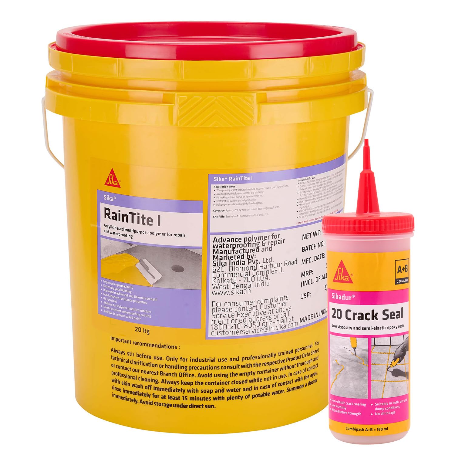 Sika Acrylic Polymer Waterproofing Emulsion Raintite I Bonding Agent ...