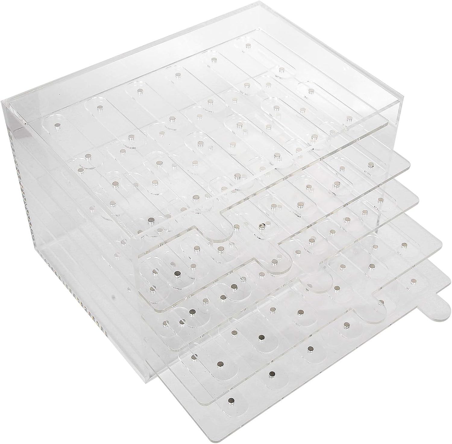 Acrylic 5-Layer Nail Art Display Stand with Removable Magnetic Swatches ...