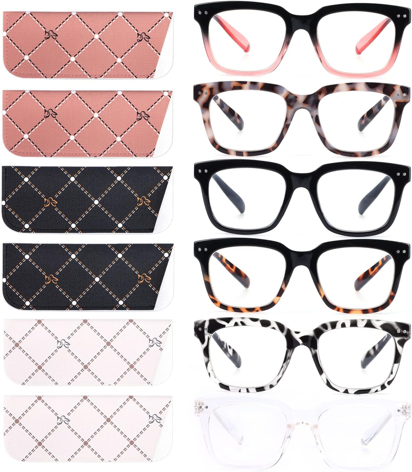 Amazon.com: MODFANS Women Reading Glasses 2.75 4 Pair Stylish Ladies ...