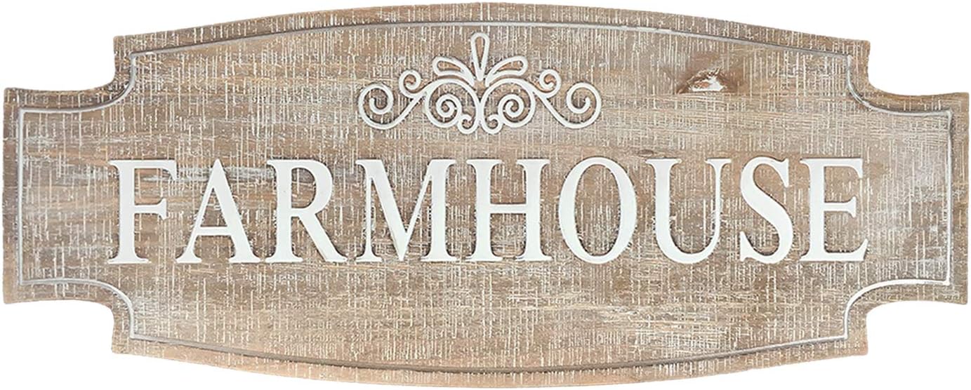 Amazon.com: DeliDecor Large Farmhouse Sign Rustic Carved Wood Wall ...