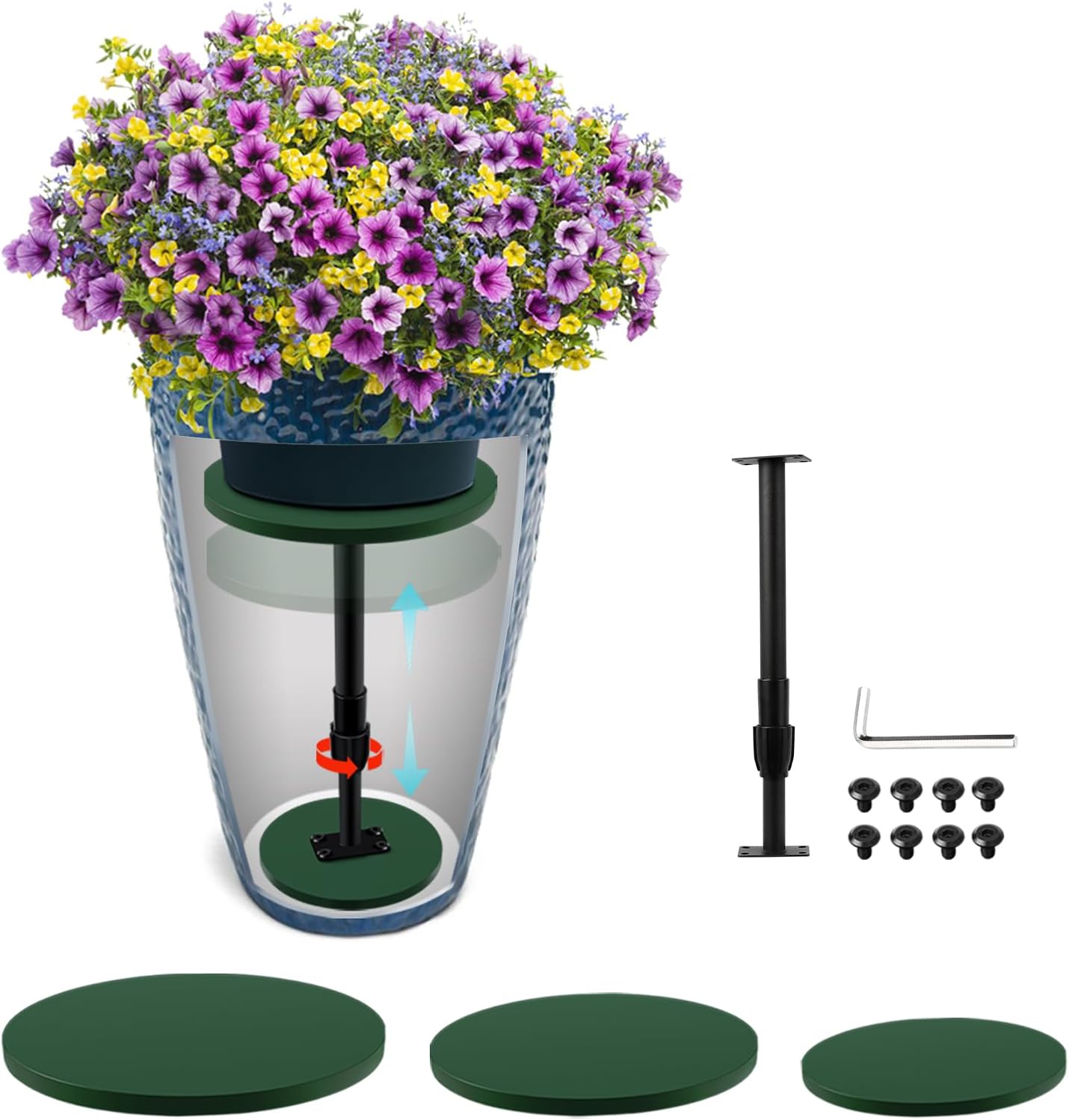Amazon.com : Axcoix Adjustable Height Plant Risers for Inside Pots, 12 ...