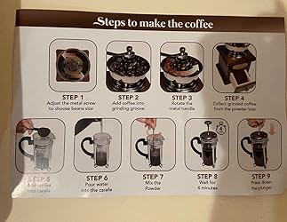 Amazon.com: NOVANIL FRENCH COFFEE KIT, FRENCH PRESS & COFFEE GRINDER ...