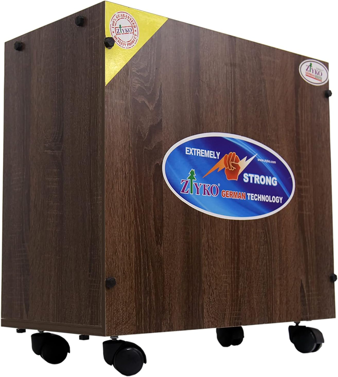 ZIYKO Wooden Battery Trolley with Battery Tray | Inverter Battery ...
