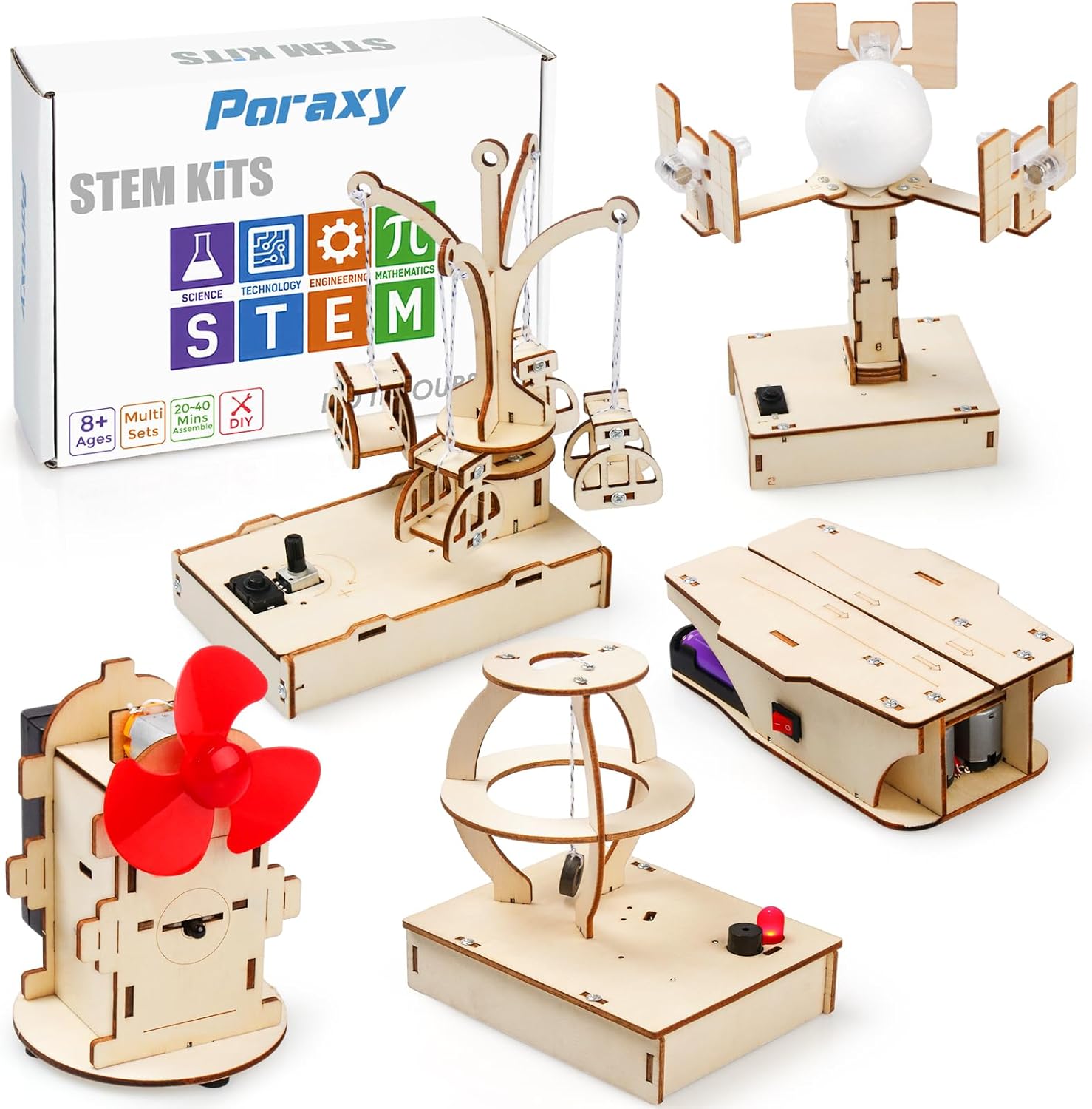 Amazon.com: STEM Kits for Kids Ages 8-10-12, 5 in 1 STEM Projects ...