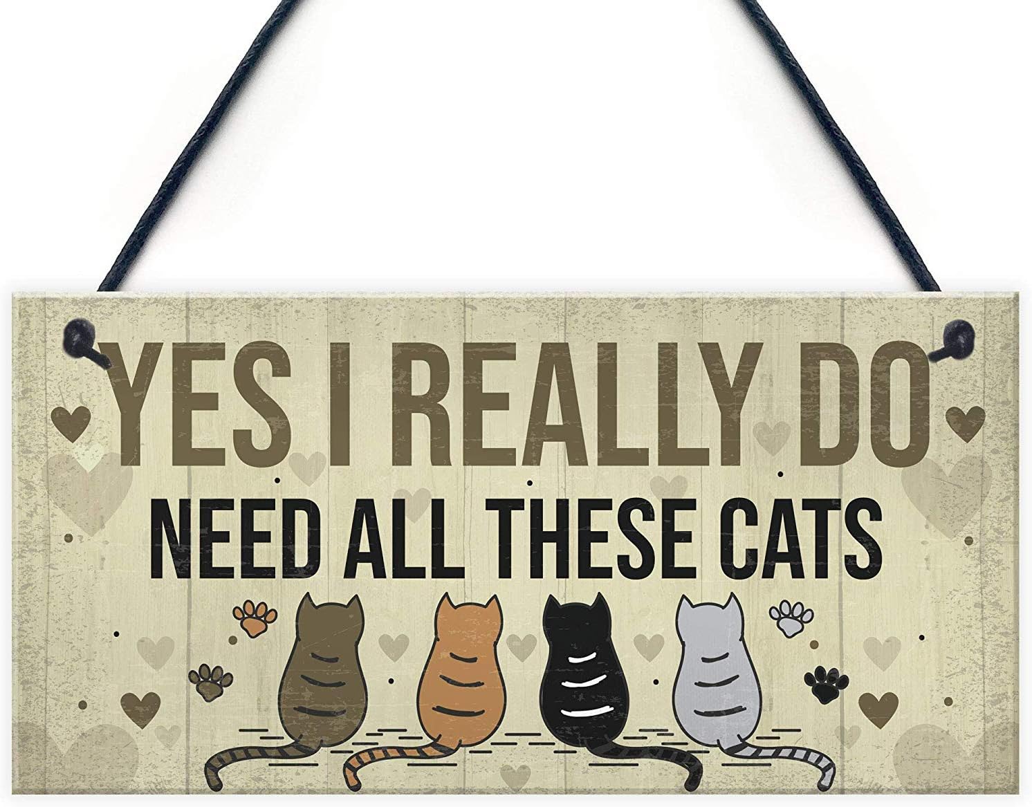 Amazon.com: Meijiafei Really Do Need All These Cats Sign Home Funny ...