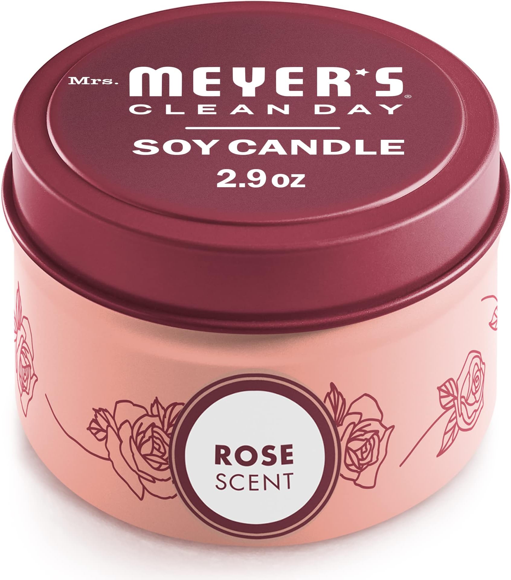 Amazon.com: MRS. MEYER'S CLEAN DAY Soy Tin Candle, 12 Hour Burn Time ...