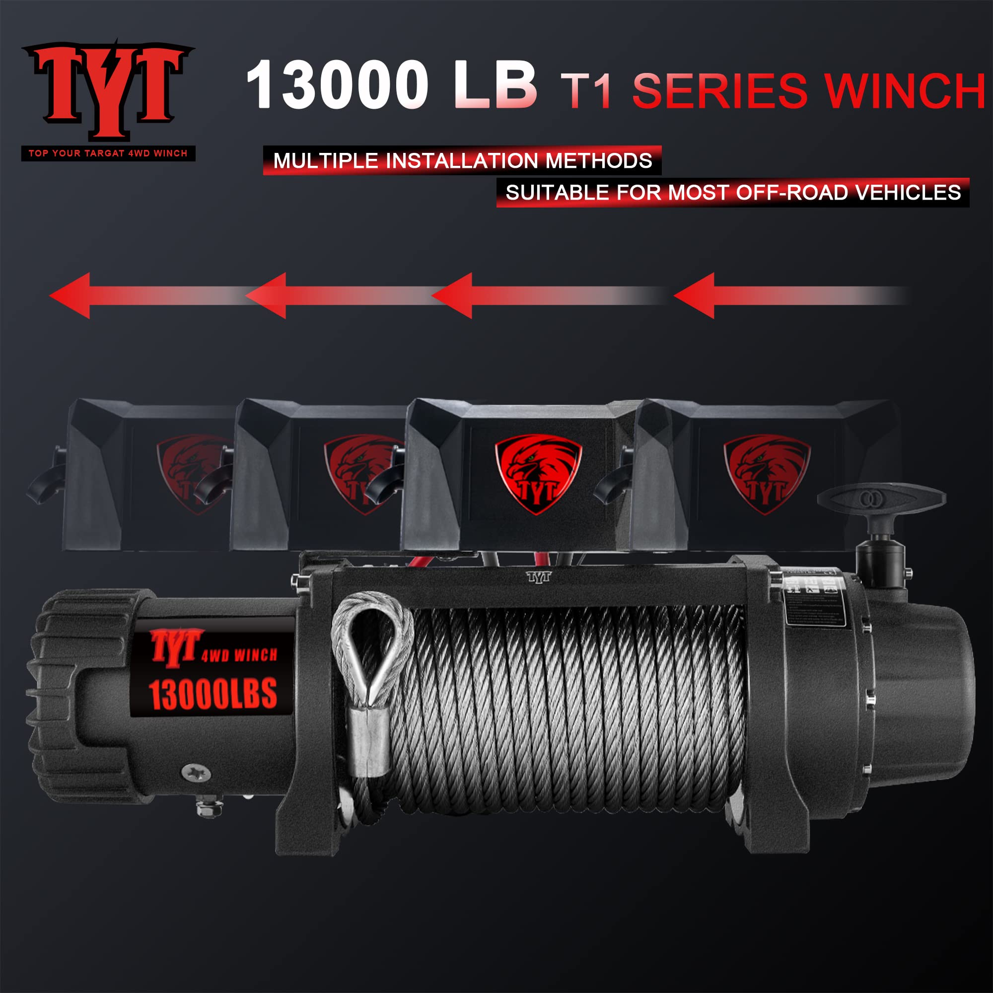 Snapklik.com : TYT T1 Series Winch 13000 Lb. Advanced Load Capacity ...