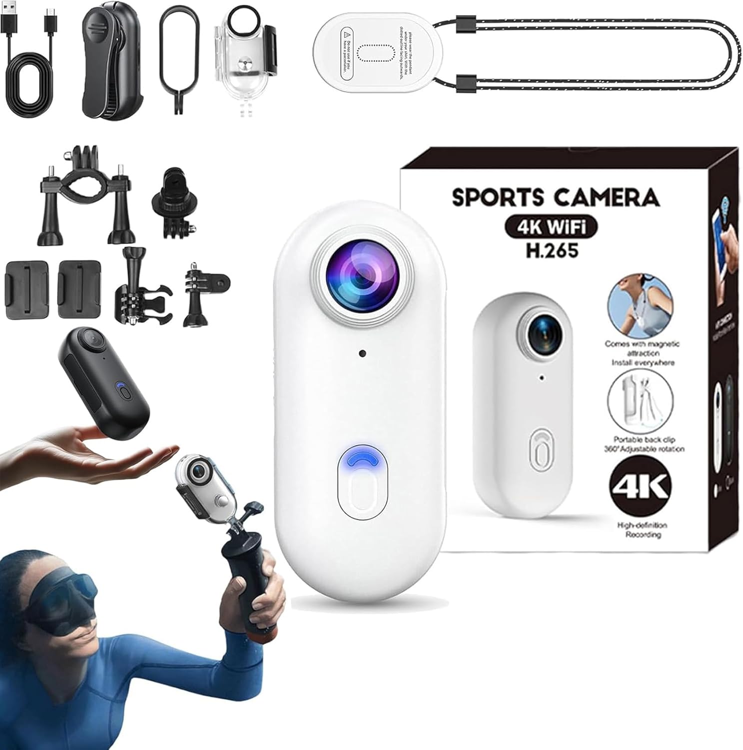 Amazon.com : My Action Snap - Actionsnap Thumb Action Camera, Action ...