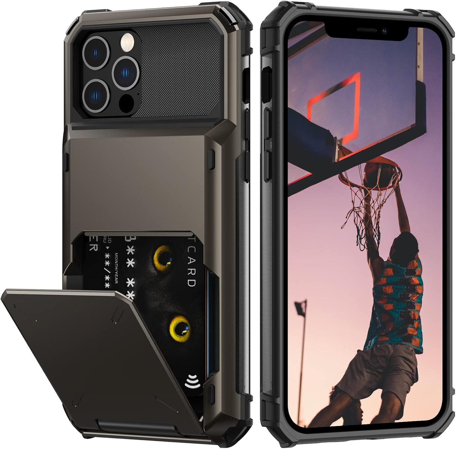 Amazon.com: Nvollnoe for iPhone 12/12 Pro Case with Card Holder[Store 5 ...