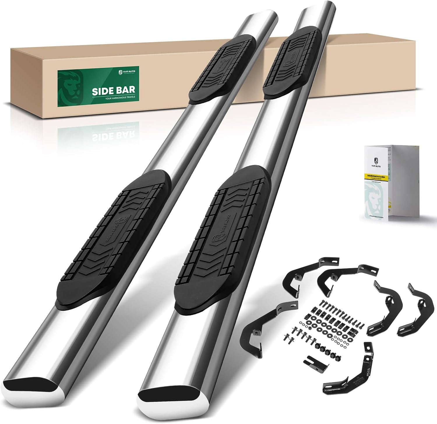 Amazon.com: YHTAUTO 6 Inch Running Boards Side Step Bars Fit for Chevy ...