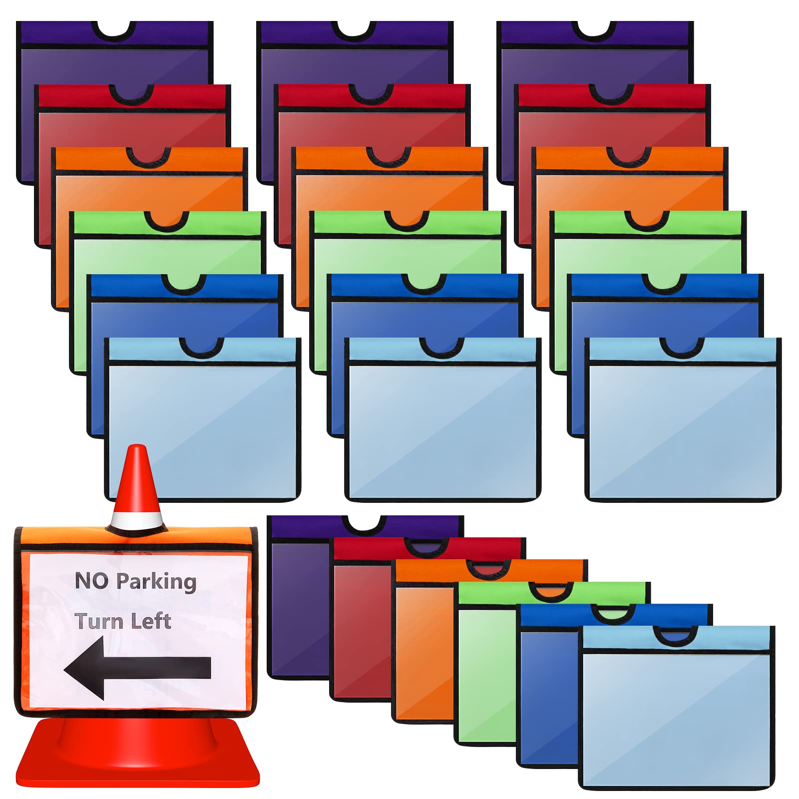 Snapklik.com : Kanayu Set Of 24 Traffic Cone Sleeve Cone Covers