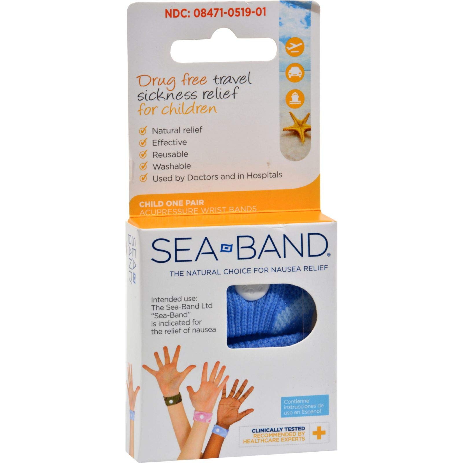 Amazon.com: Sea Band Child Wrist Band Color Varies (Pack of 2) : Health ...