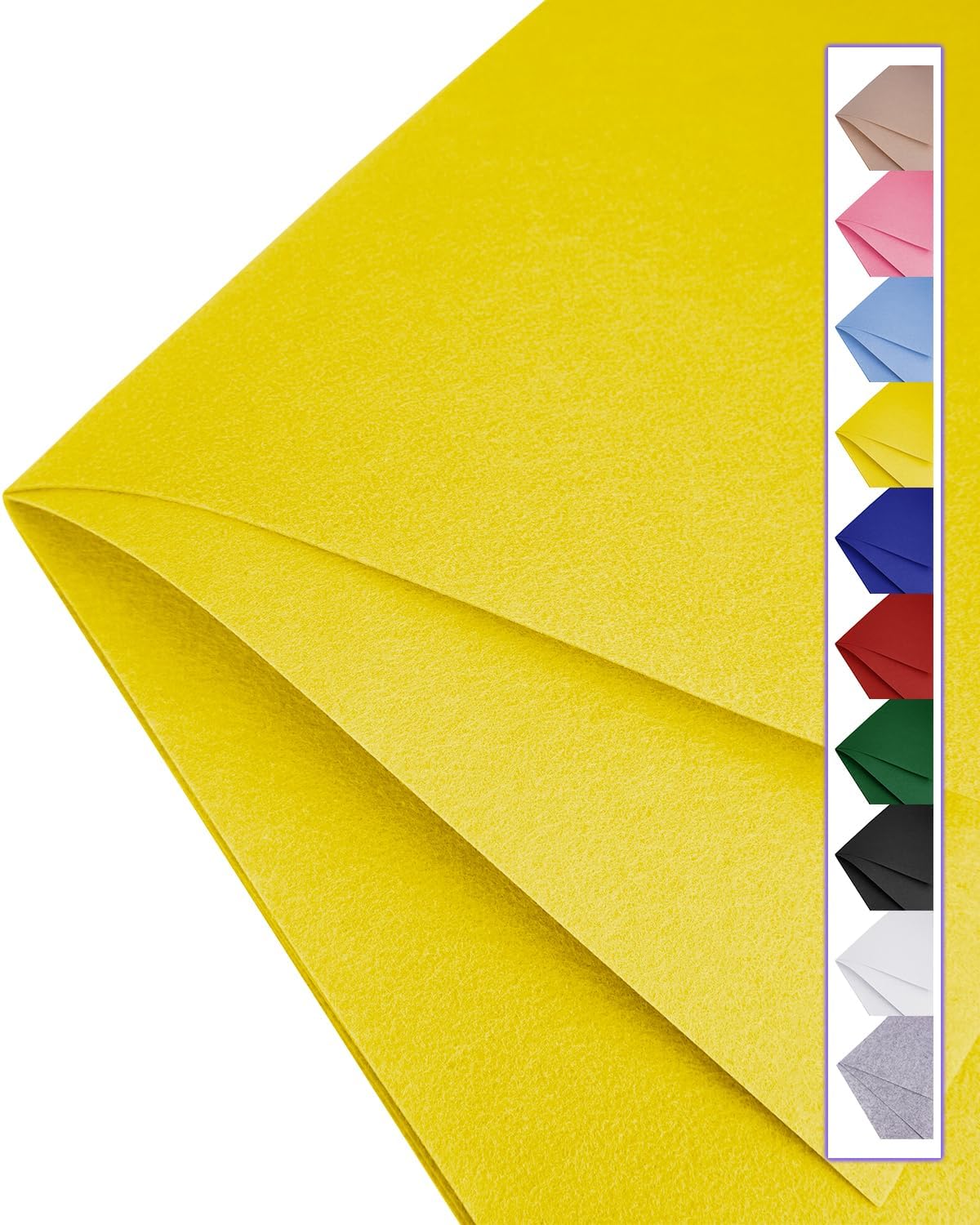 Amazon.com: Yellow Felt Fabric 72" X 18"(Half Yard) Large Felt Sheets ...