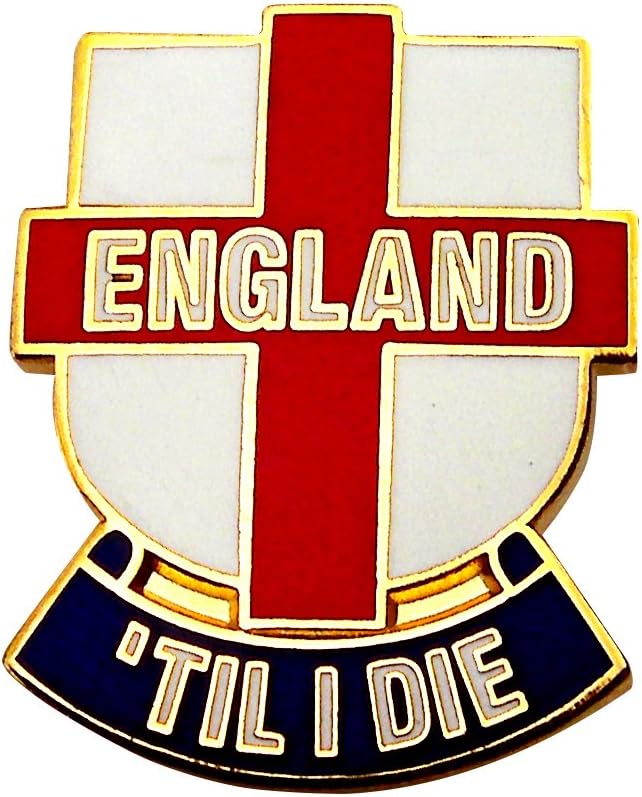 ENGLAND TILL I DIE LAPEL BADGE - Patriotic Pin Badge, St George Cross ...
