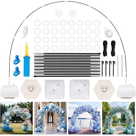 Round Balloon Arch Stand Kit 10 Ft Adjustable Balloon Hoop Stand Kit ...
