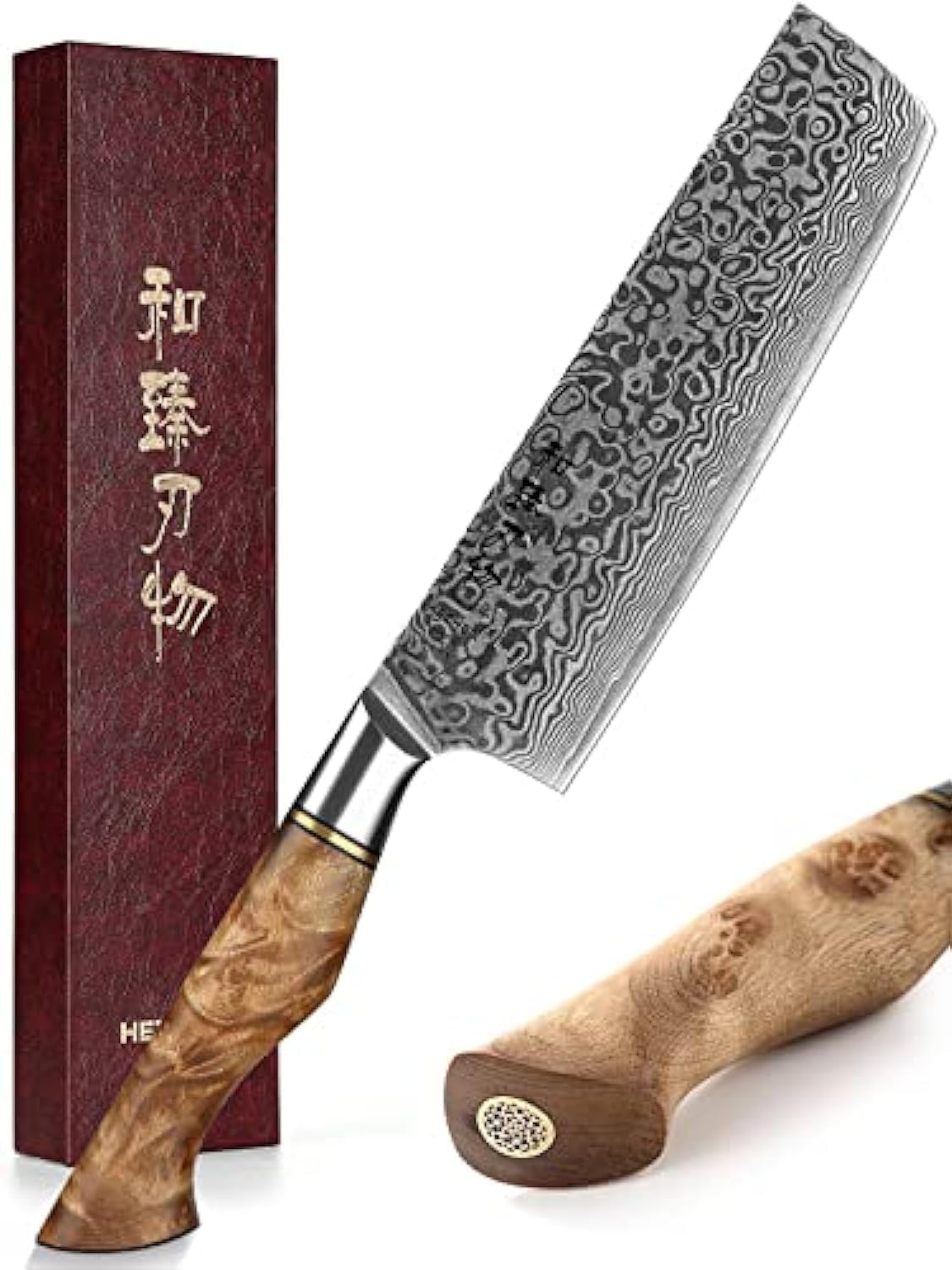 Amazon.com: SHANGDAO Japanese Nakiri Chef Knife 7 Inch, Professional ...