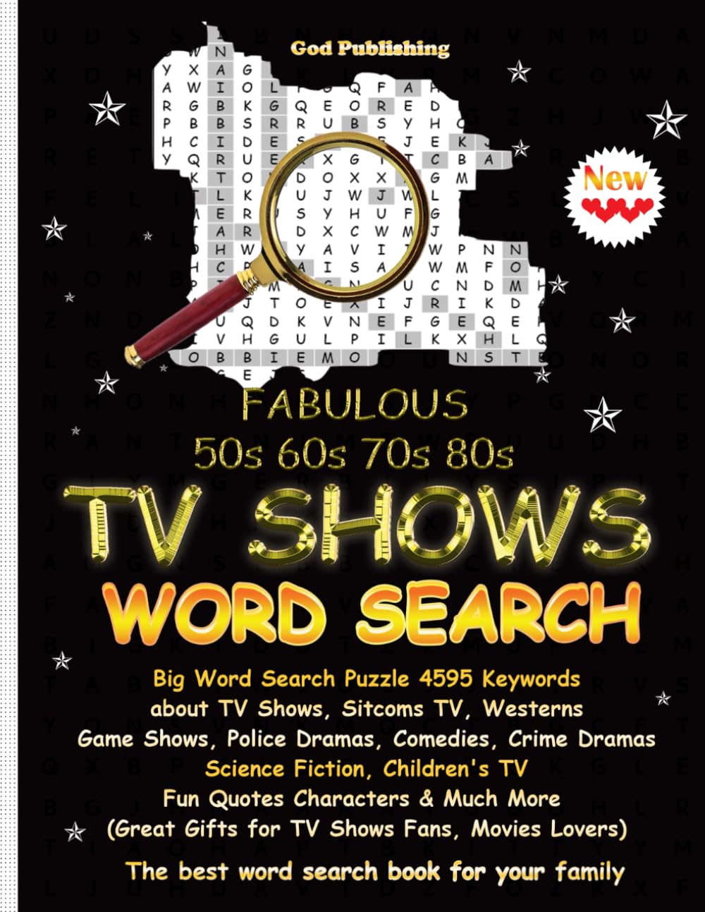 FABULOUS 50S, 60S, 70S, AND 80S TV SHOWS WORD SEARCH (Large Print ...