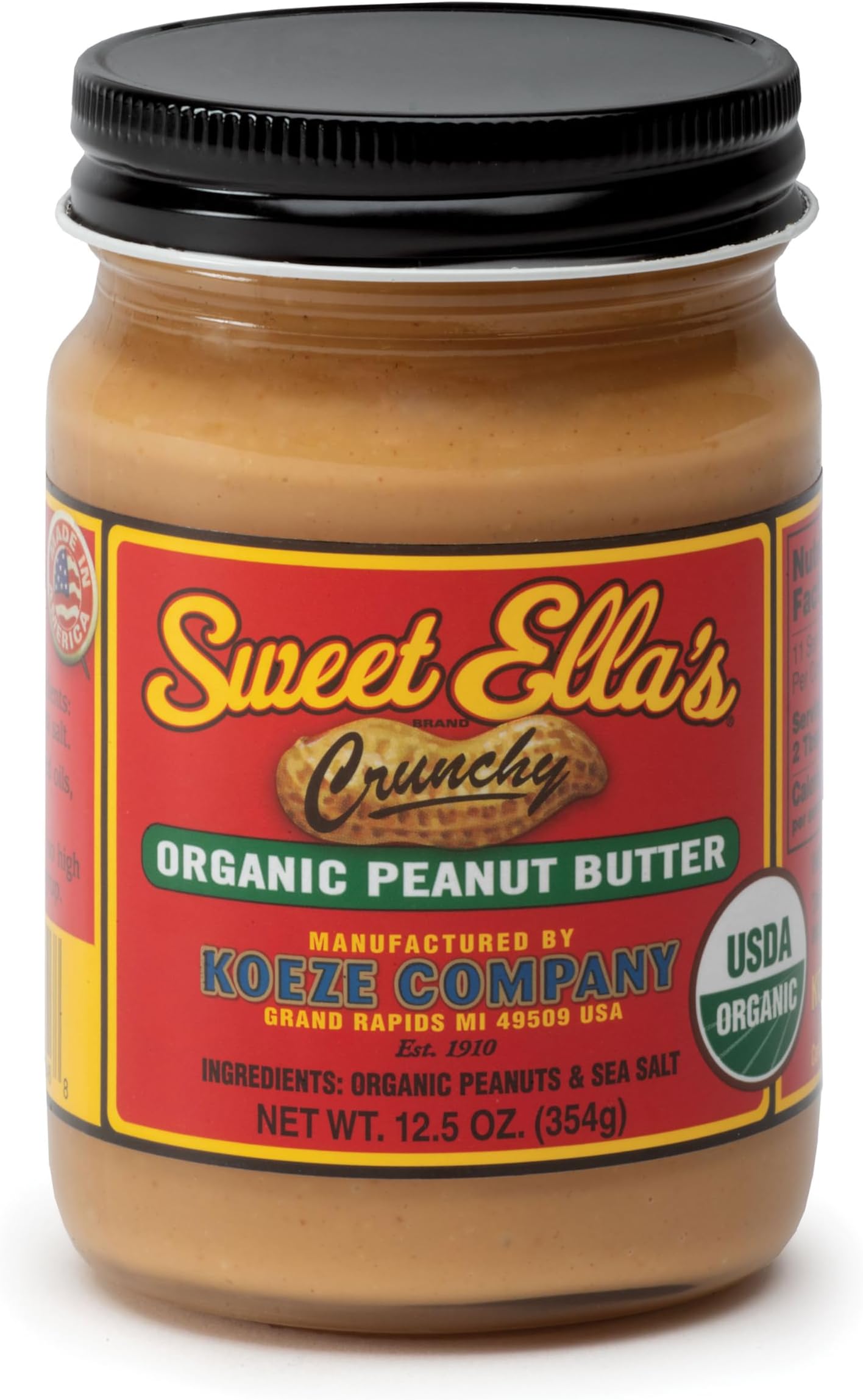 Amazon.com: Sweet Ella's Smooth Organic Peanut Butter (13oz) - Case of ...