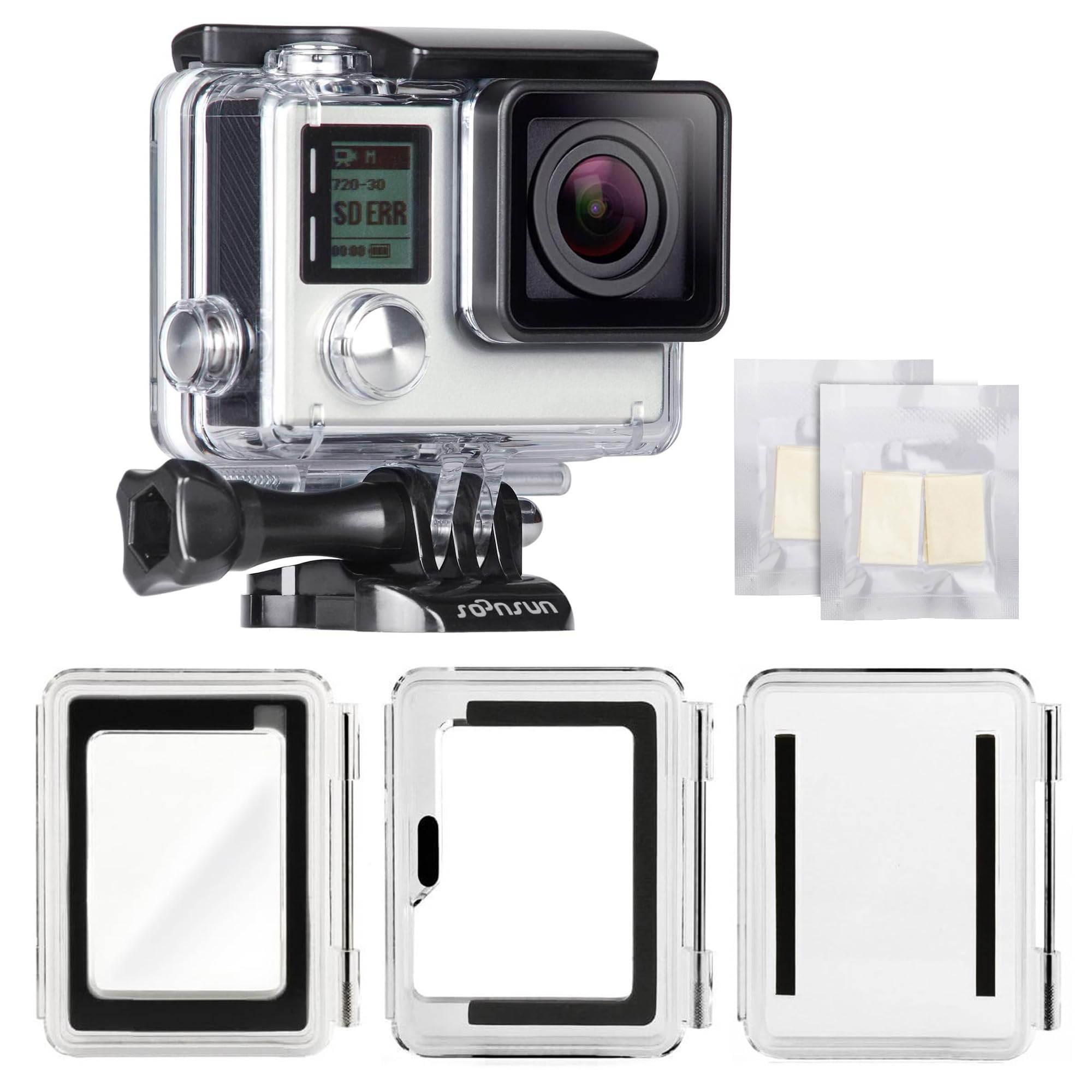 Amazon.com : SOONSUN Waterproof Case with 3-Pack Replacement Backdoor ...