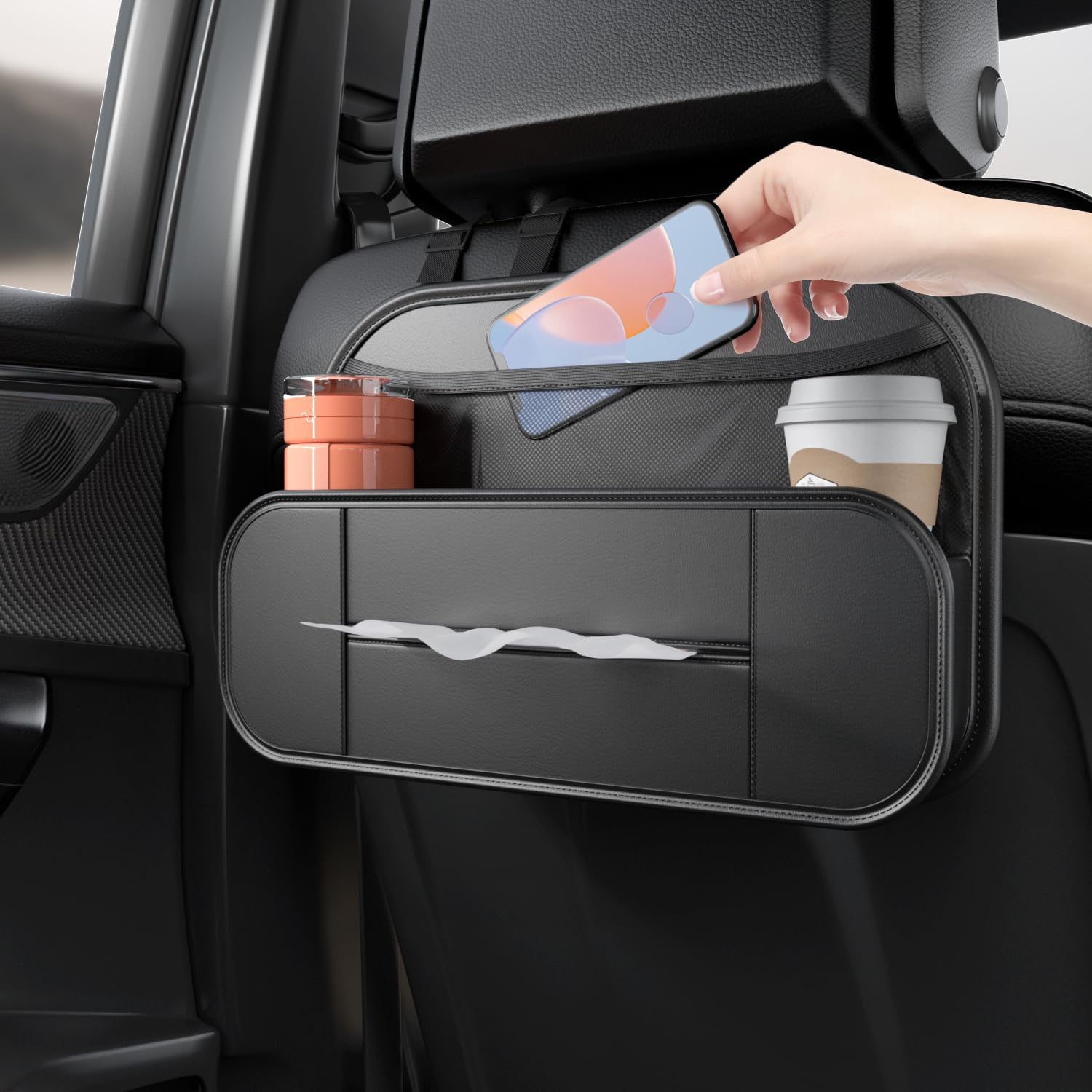 Amazon.com: IHOTDER Car Organizer and Car Tissue Holder for Backseat ...