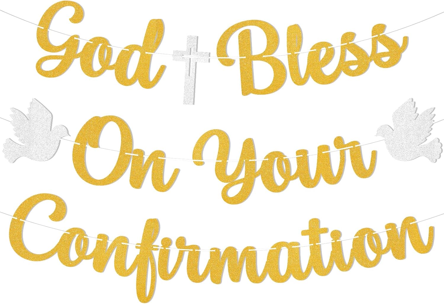 Amazon.com: God Bless On Your Confirmation Banner - First Confirmation ...