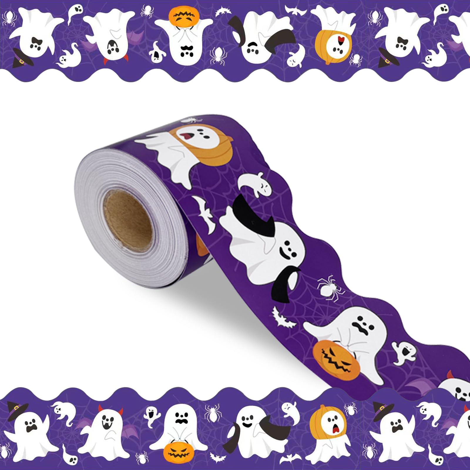 Amazon.com: 68.9 Feet Halloween Bulletin Board Borders，Scalloped ...
