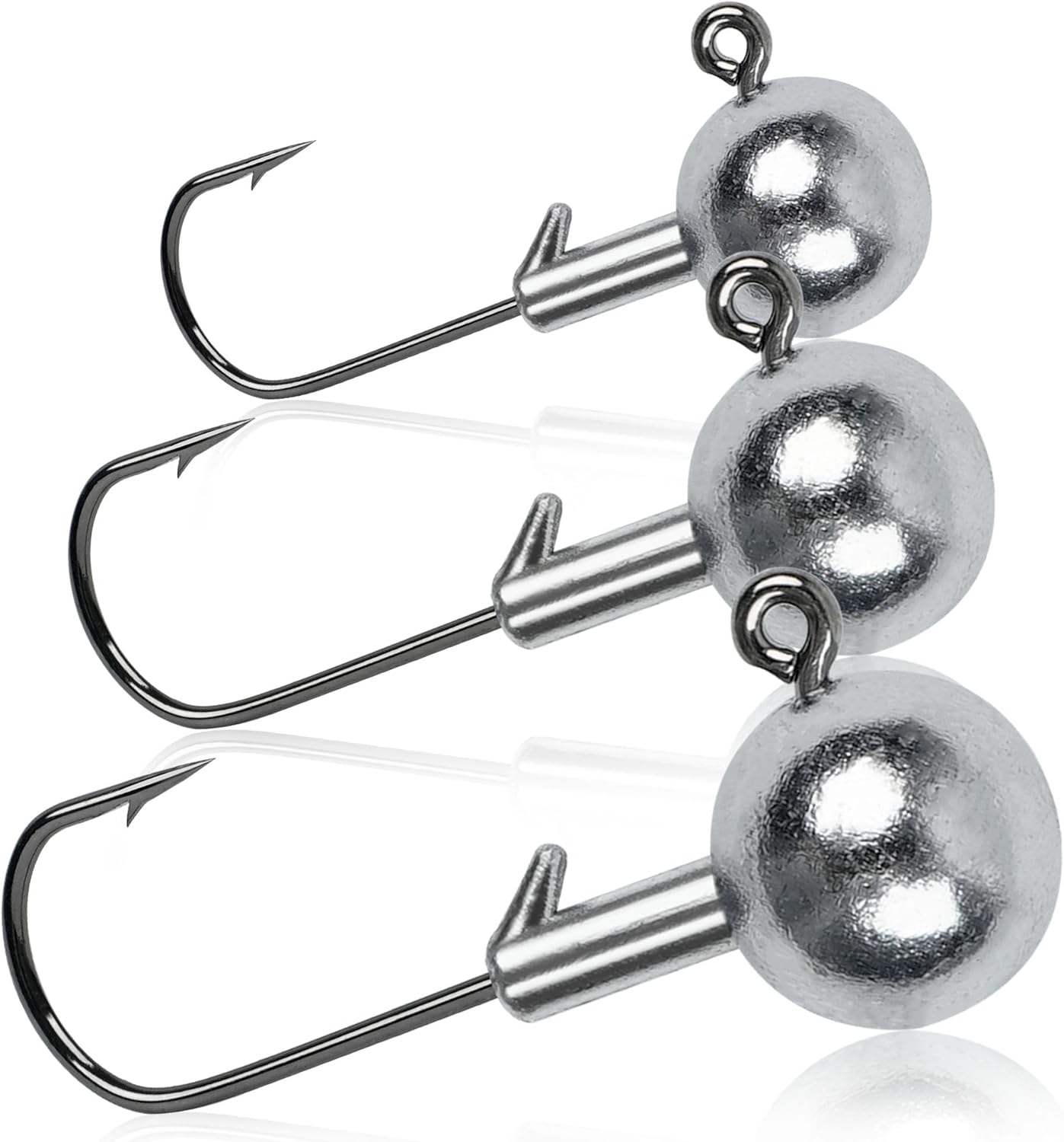 Amazon.com : Unpainted Jig Head Hooks,25 Pack Jig Head Fishing Lures ...