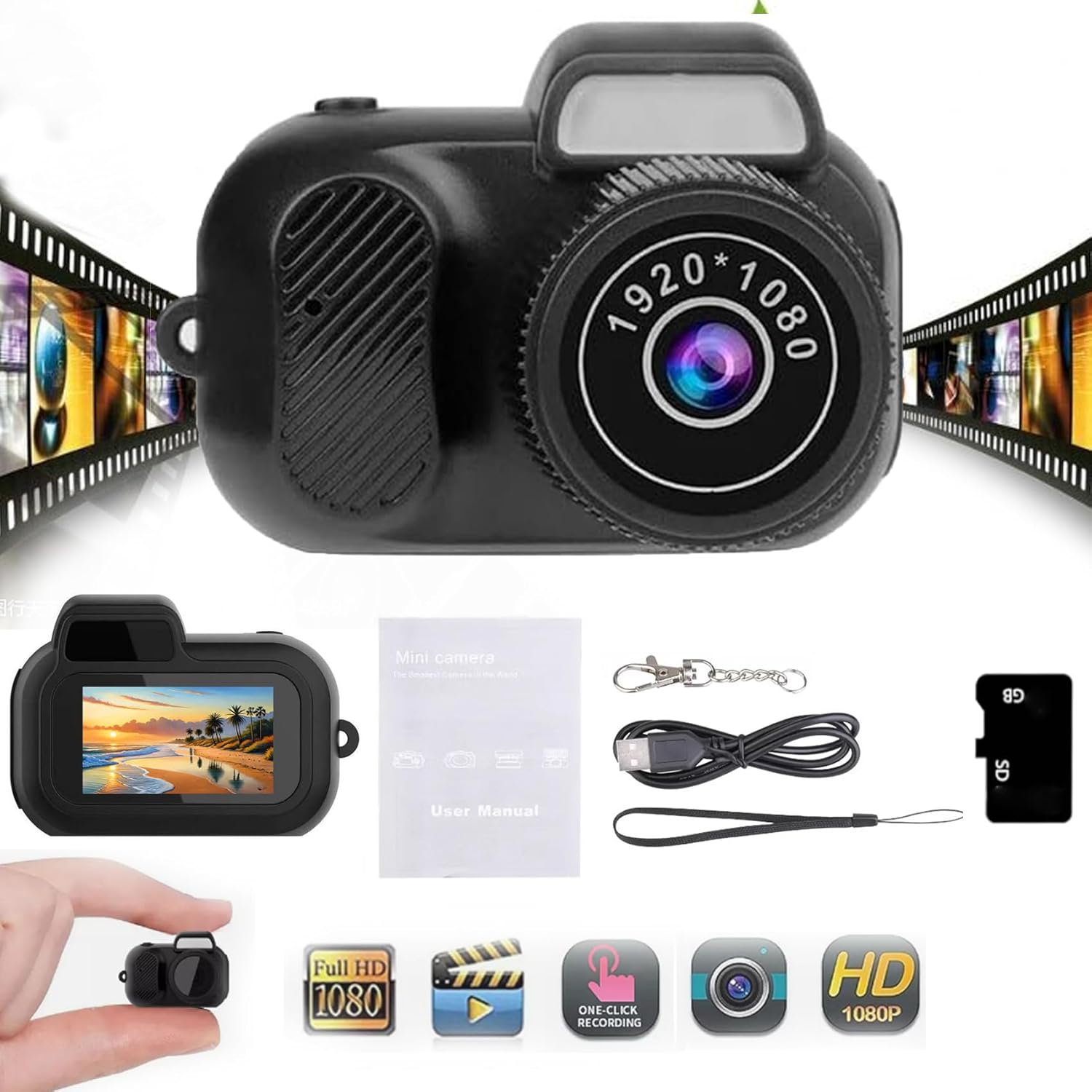 Amazon.com: Zoomu Mini Camera Keychain, 2025 New Mini Digital Camera ...