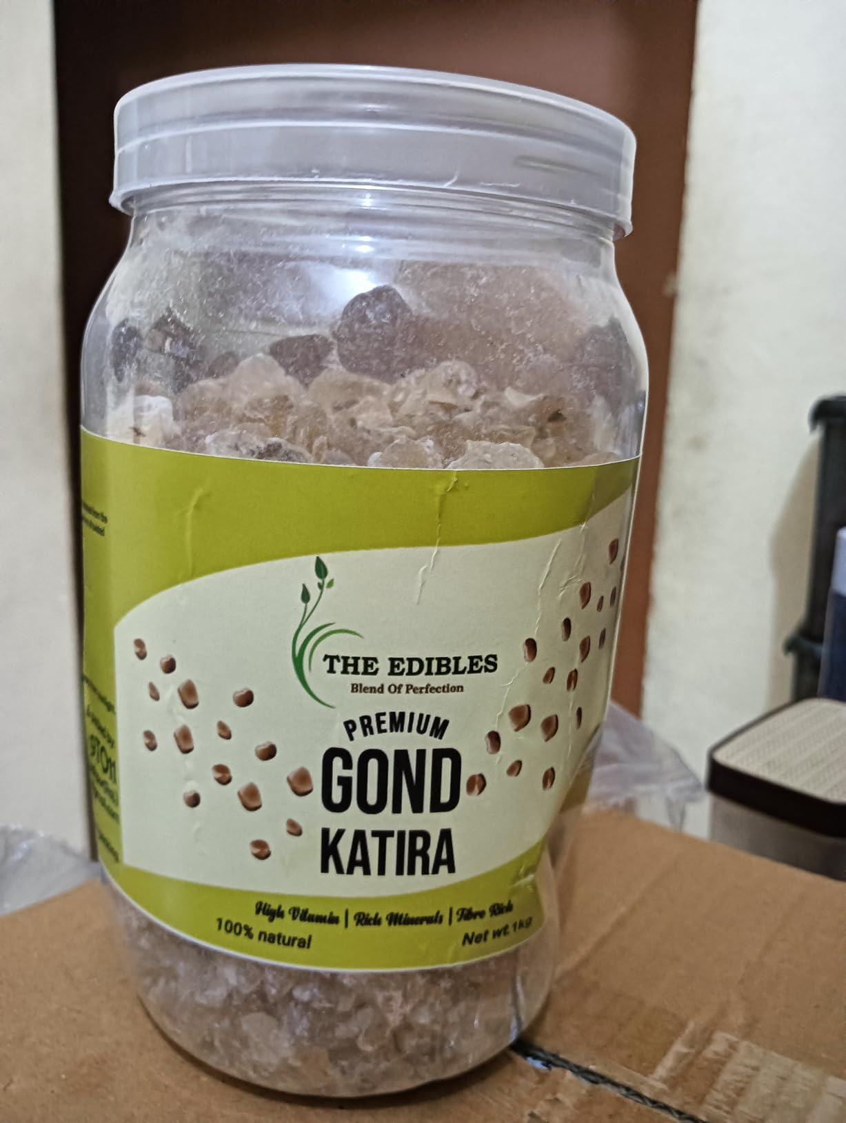THE EDIBLES Gond Katira Kathila Gum 1 kg| Katira Gondh Edible Gond [Jar ...